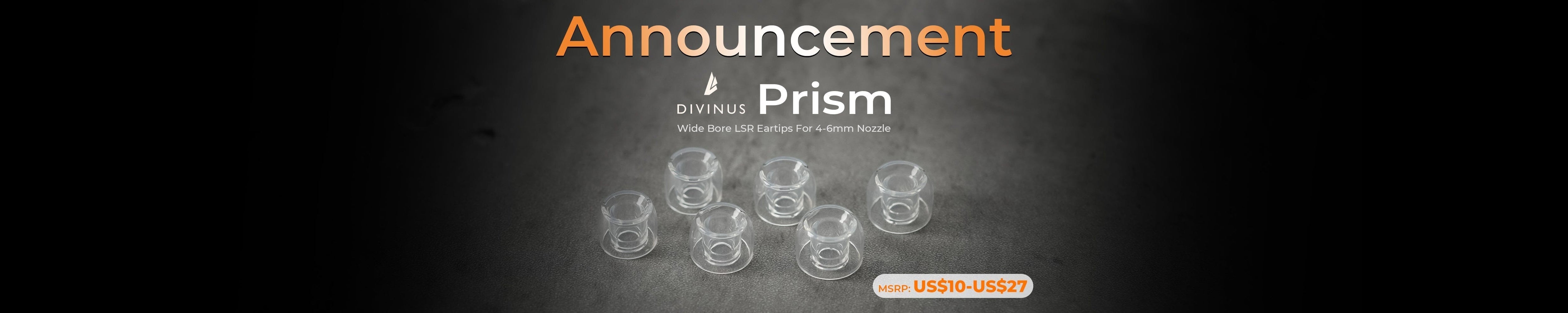 DIVINUS Launches New Prism Ear Tips Made WIth Liquid Silicone LSR Mate — HiFiGo