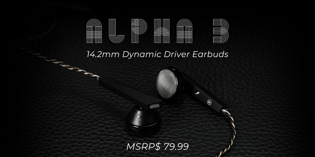 DUNU Alpha 3 Large 14.2mm LCP Diaphragm Dynamic Driver Flathead Earbud ...