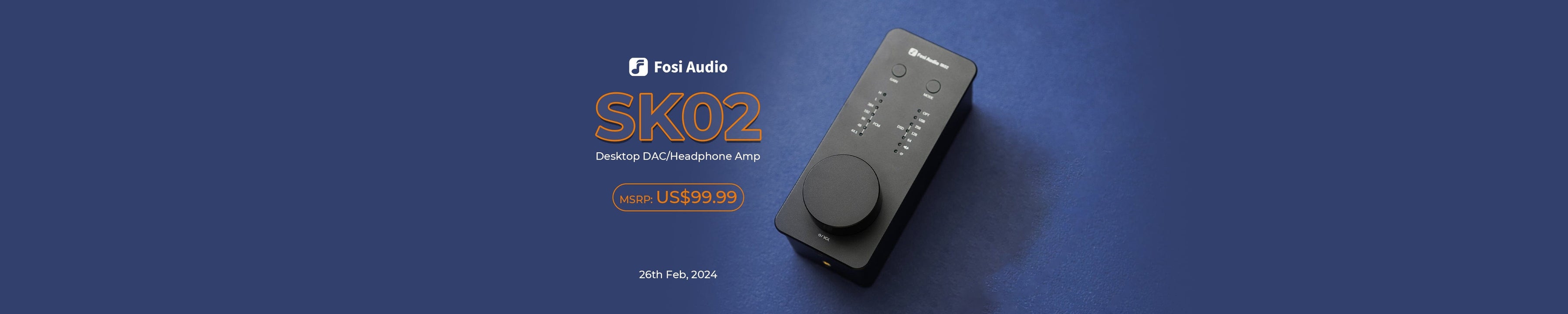 Fosi Audio SK02 High-Performance ES9038Q2M DAC/AMP — HiFiGo