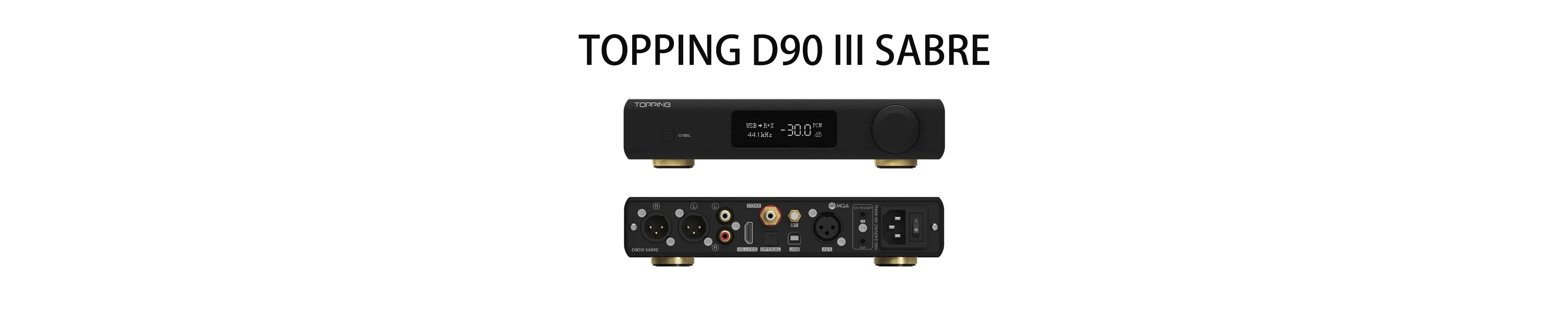 Topping D90 III Sabre ESS9039SPro Bluetooth V5.1 Flagship Desktop DAC ...