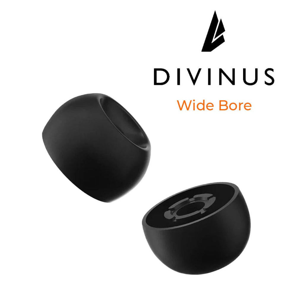 DIVINUS Velvet Wide Bore Silicone Eartips For 4-6mm Nozzle — HiFiGo