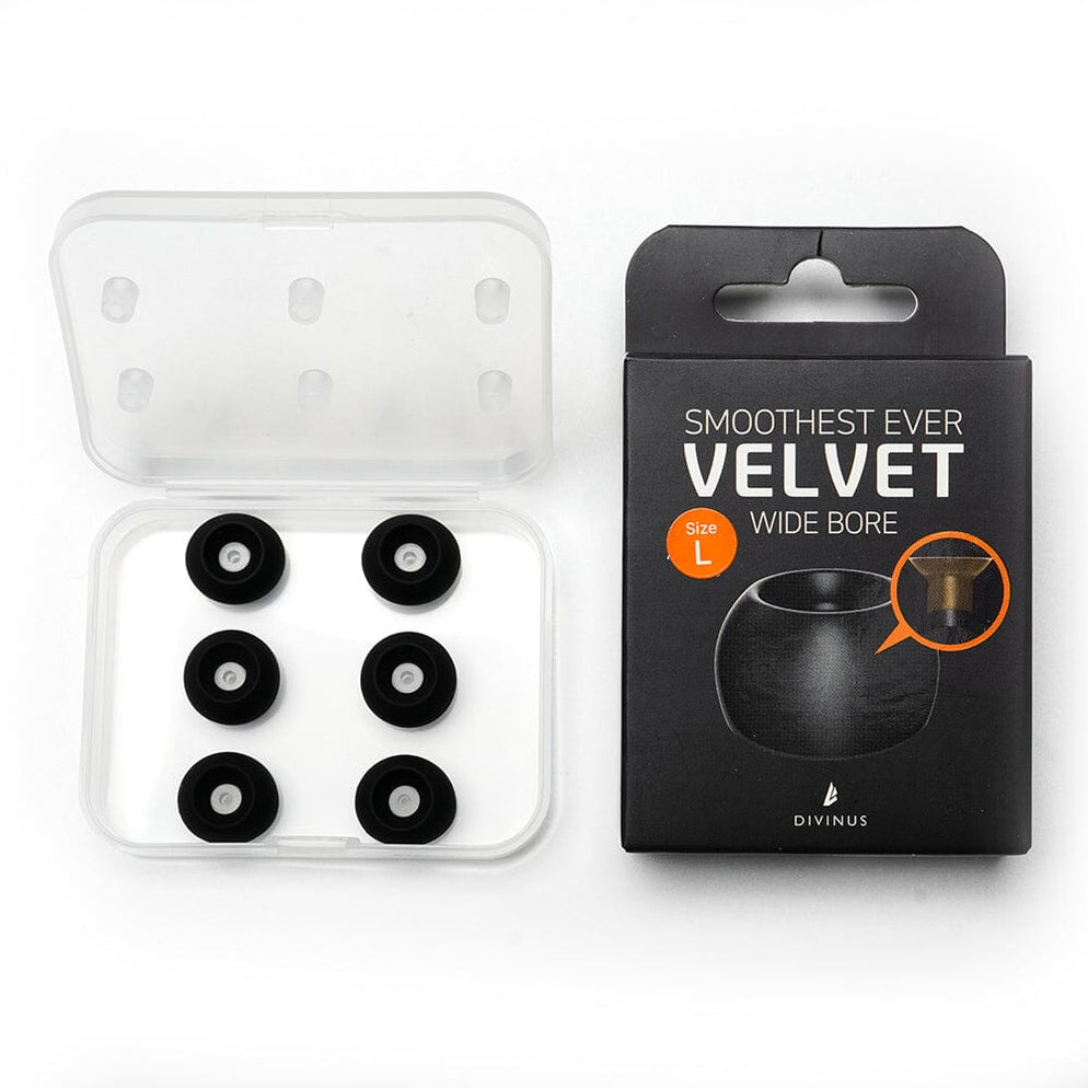 DIVINUS Velvet Wide Bore Silicone Eartips For 4-6mm Nozzle — HiFiGo