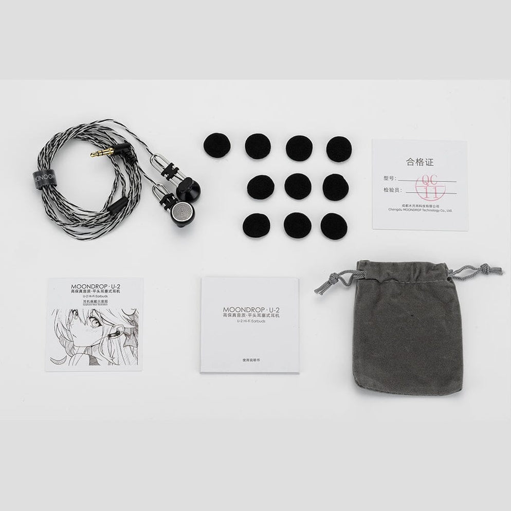Moondrop U2 14.8mm Dynamic Driver Earbuds U-2 Hi-Fi Earbuds — HiFiGo