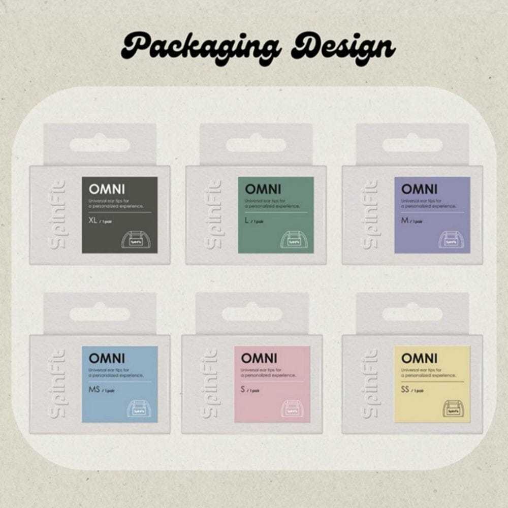 SpinFit OMNI Universal Patented Silicone Eartips For 4-5.5mm Nozzle ...