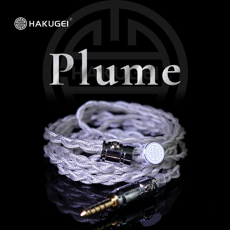 HAKUGEI Plume Cotton Shielding Litz Silver Plated Occ Earphone Cable 4 ...