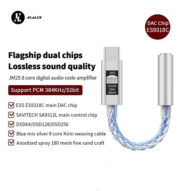 JCALLY JM25 Type-C DAC Digital Audio Portable Decoding AMP Hifi — HiFiGo