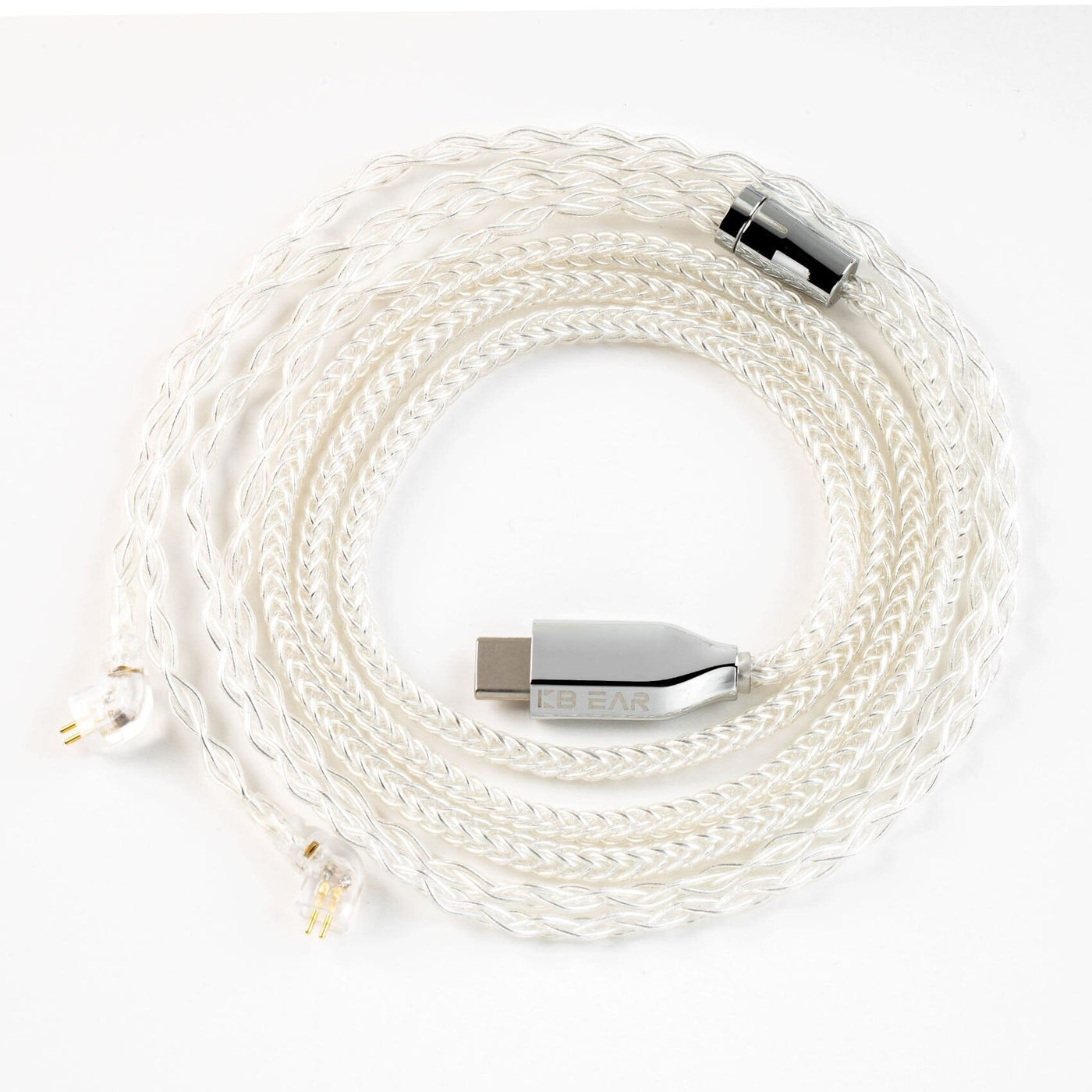 KBEAR T3 Decoding 8-Core OFC Plated With Silver Earphone Cable With Ty — HiFiGo