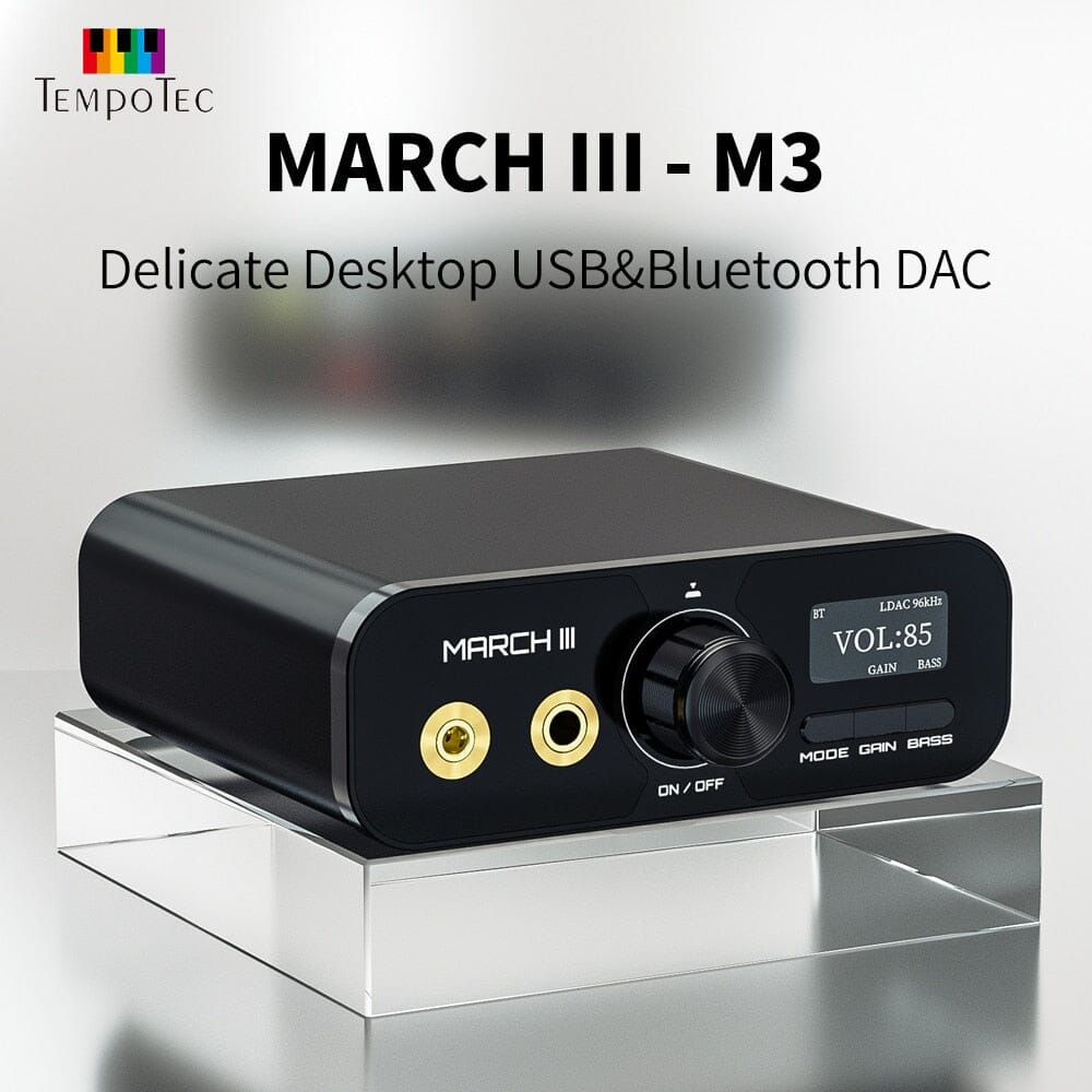 TempoTec March III - M3 Desktop USB DAC & Bluetooth Audio DAC Receiver ...